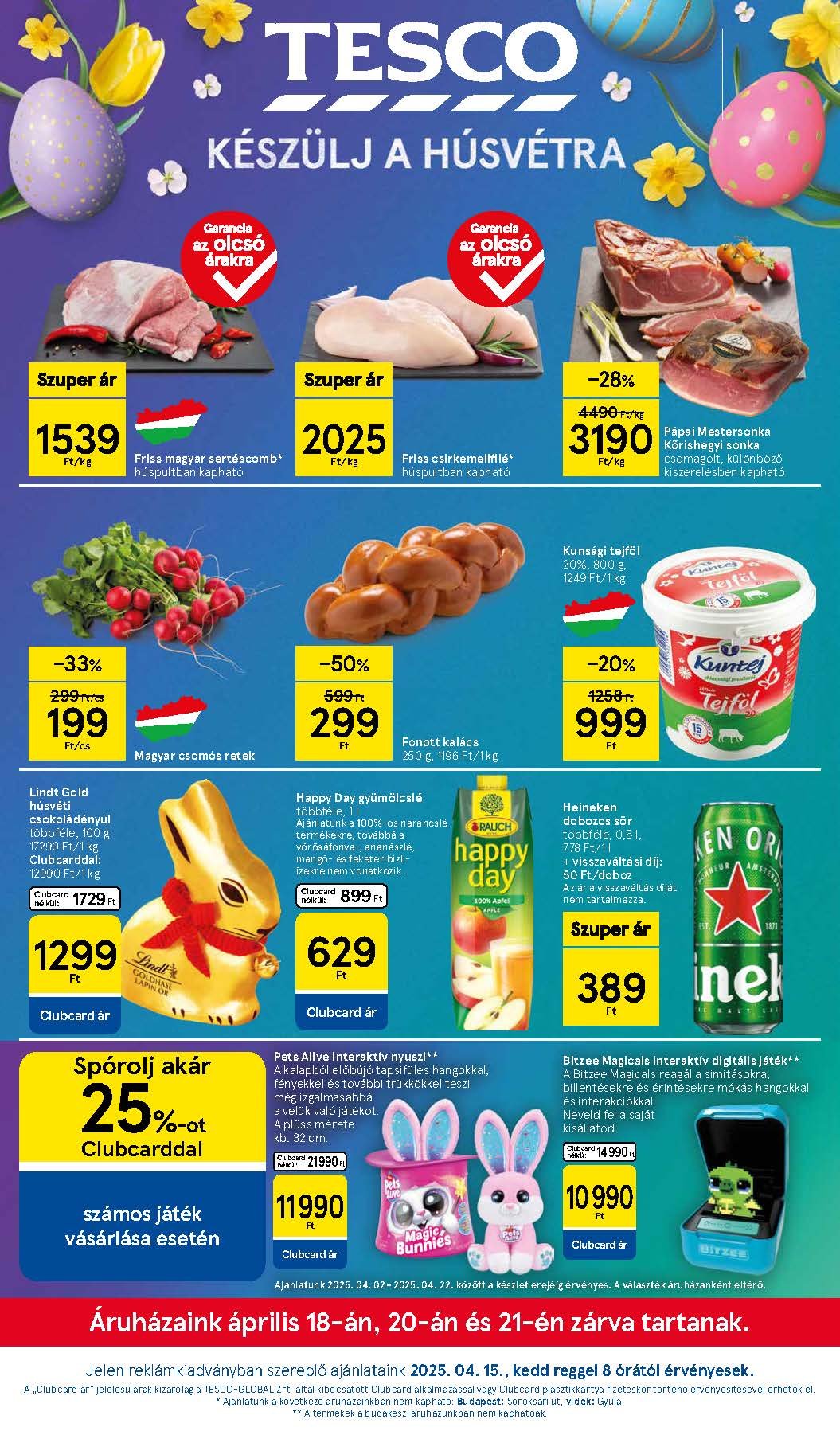 Tesco hipermarket akciós újság 2025 - 16. hét - Akció Központ