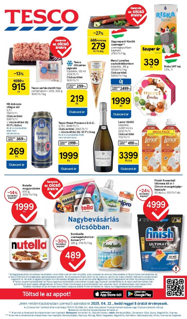 Tesco akciós újság – Aktuális akciók és kedvezmények