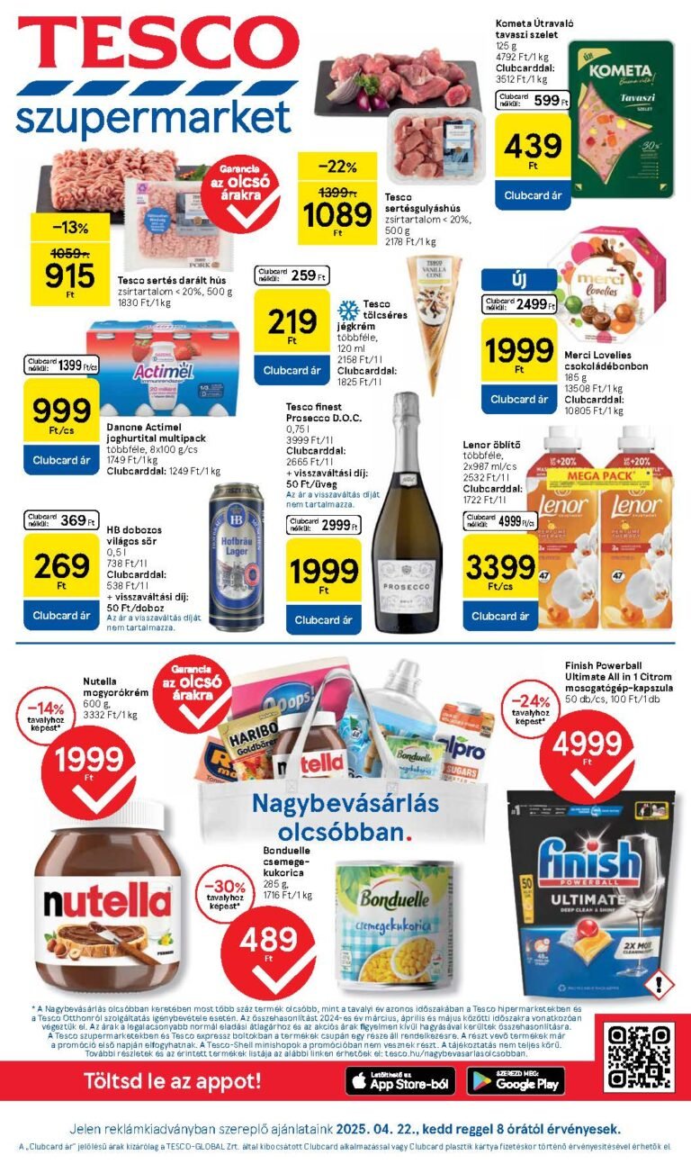 Tesco akciós újság – Aktuális akciók és kedvezmények