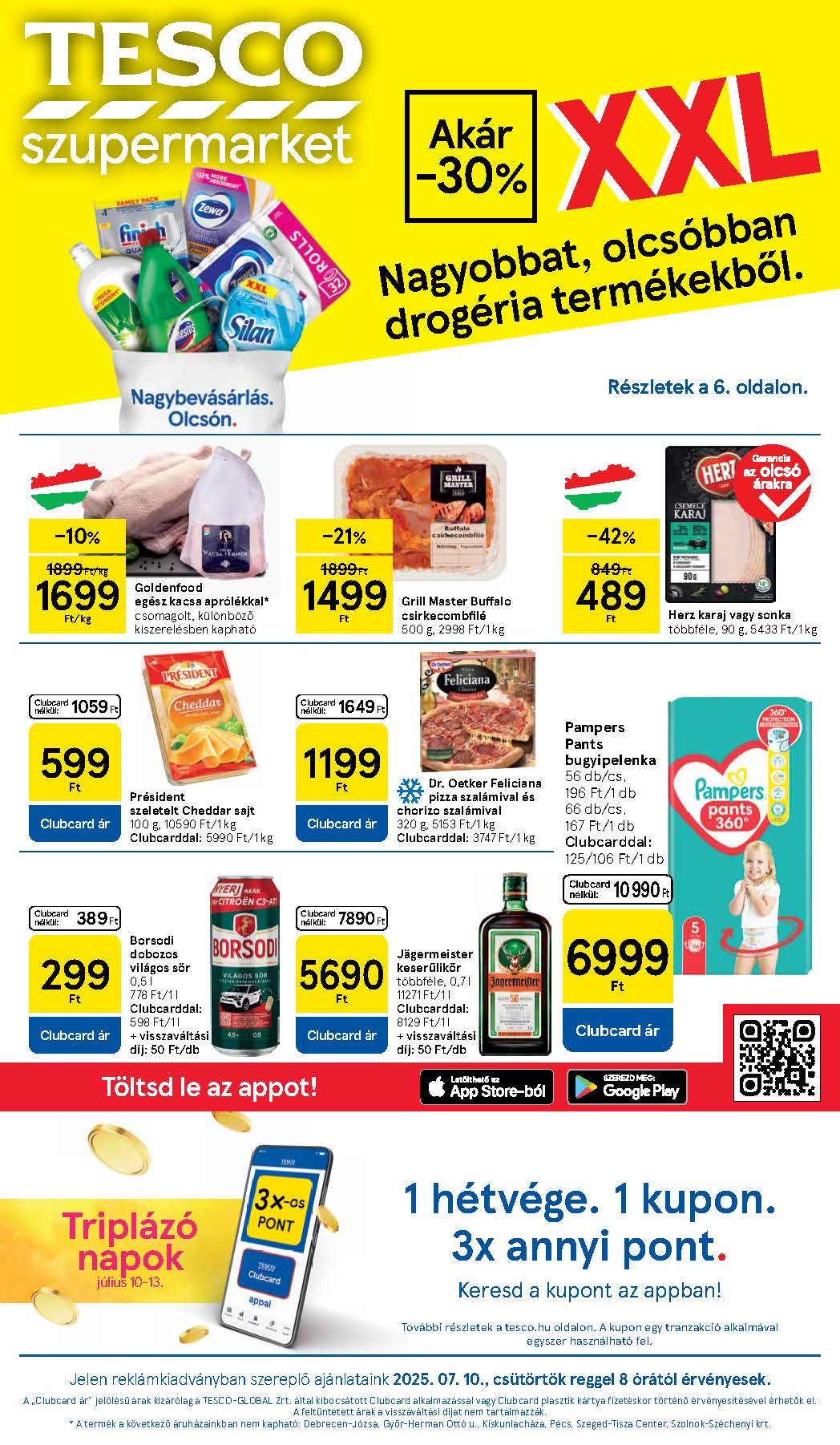Tesco szupermarket akciós újság 2025 - 28. hét - Akció Központ