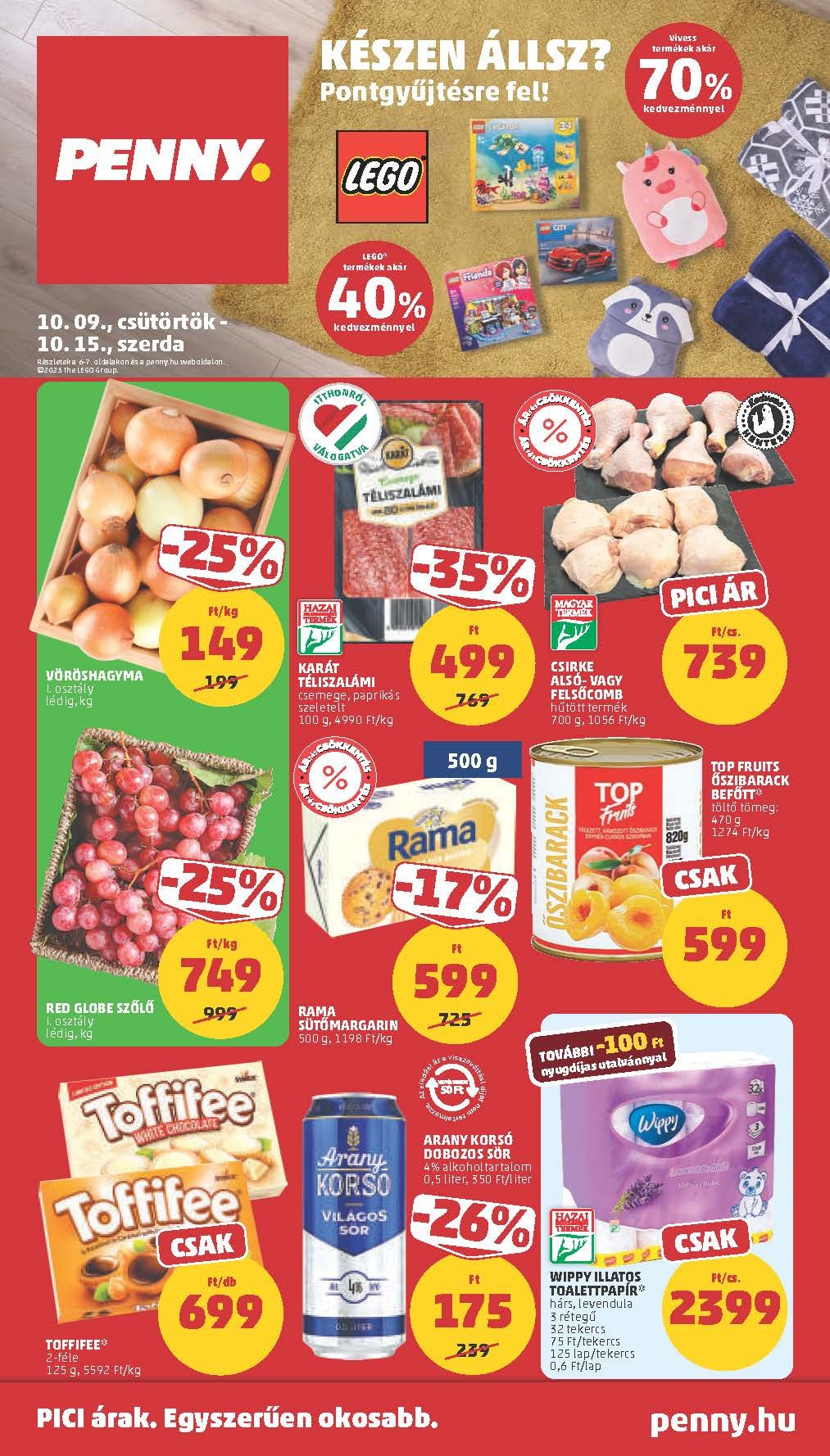 Penny akciós újság 2025 - 41. hét (10.09-10.15.) - Akció Központ